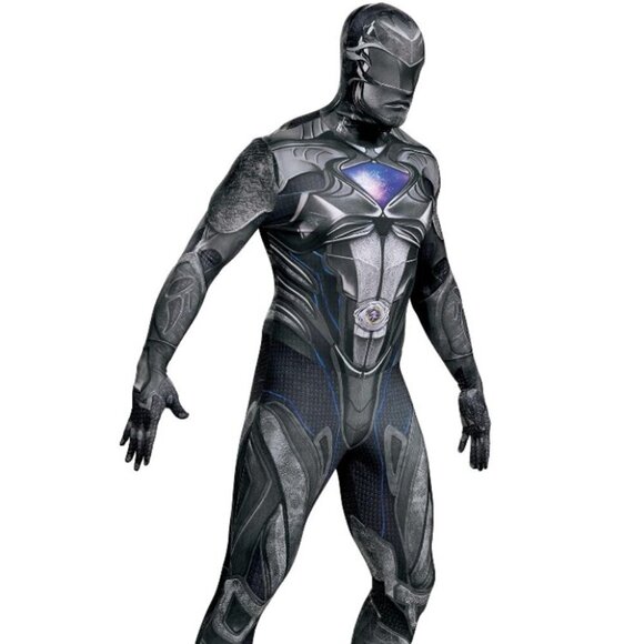 Power Ranger | Other | New Mens Power Rangers Costume Black Ranger Suit ...